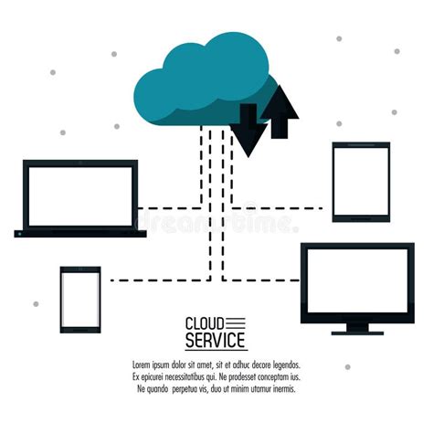 Cloud Computing Service Stock Vector Illustration Of Business 110167463