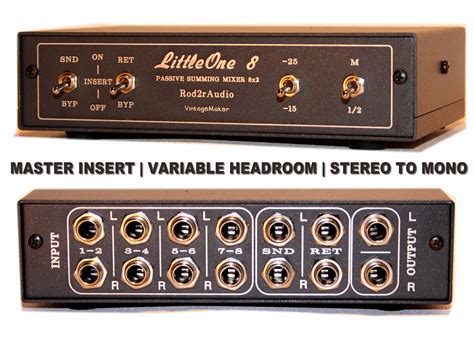 8 In Summing Mixer Aux Insert Headroom Mono Switch