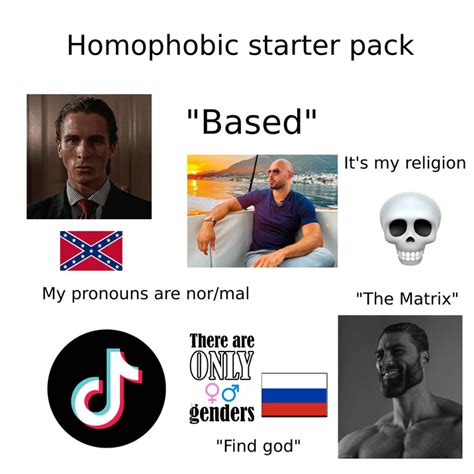 Homophobic Starter Pack Rstarterpacks Starter Packs Know Your Meme