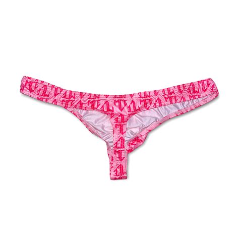 Pink Monogram Mce Logo Thong Mcecreations