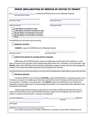 Free 9 Sample Proof Of Service Forms In Pdf Ms Word
