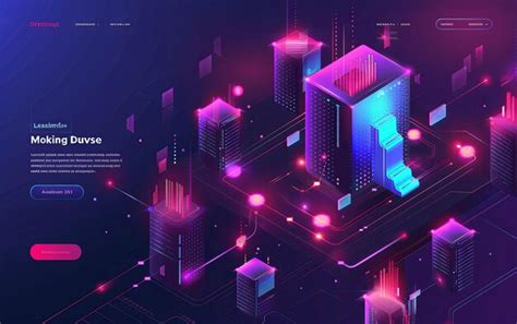 Isometric Landing Page For Data Classification System Of Electronic Databases In Businesses