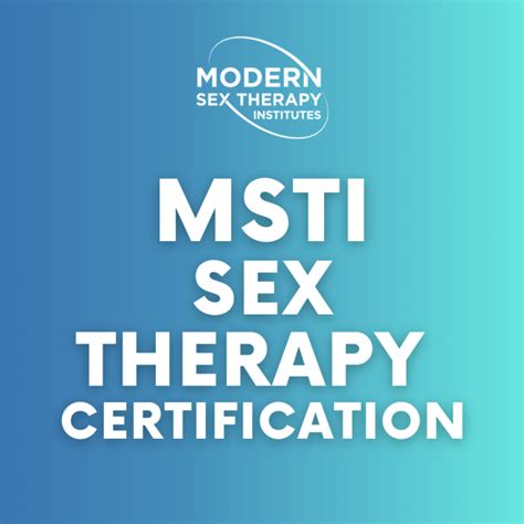Sex Therapy Certification Modern Sex Therapy Institutes