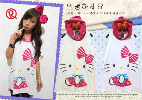 Medanbutik Singlet Hoodie Hello Kitty