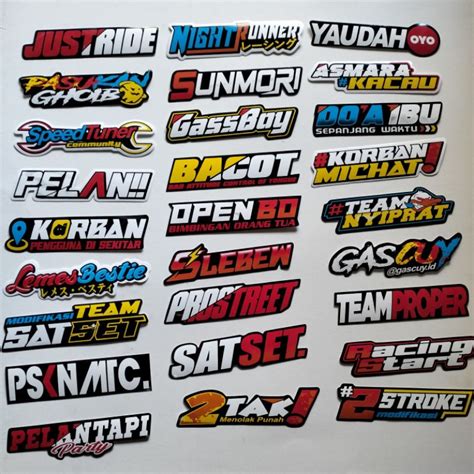 Jual Stiker Print Logo Racing Sudah Di Potong Shopee Indonesia