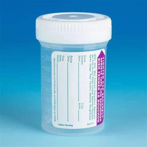 Urine Collection With Patient I D Label