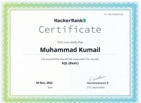 Sql Hackerrank Data Analysis Dataengineering Muhammad Kumail