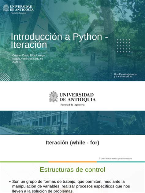 9 Introducción A Python Iteración Pdf Python Lenguaje De Programación Algoritmos