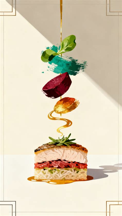 Free Floating Food Artistry Image Illustration Food Culinary