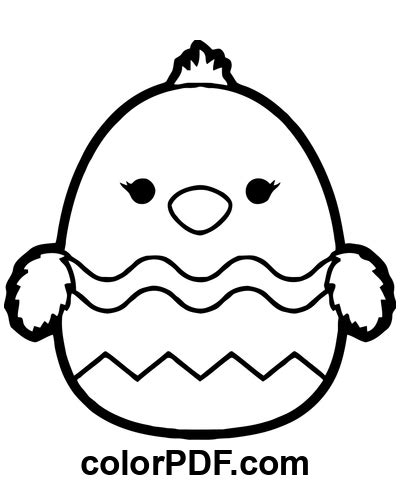 Chick Squishmallow Coloring Page