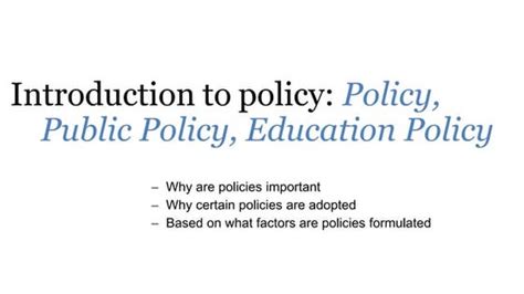 Public Policy Formulation Process And Tools Ppt
