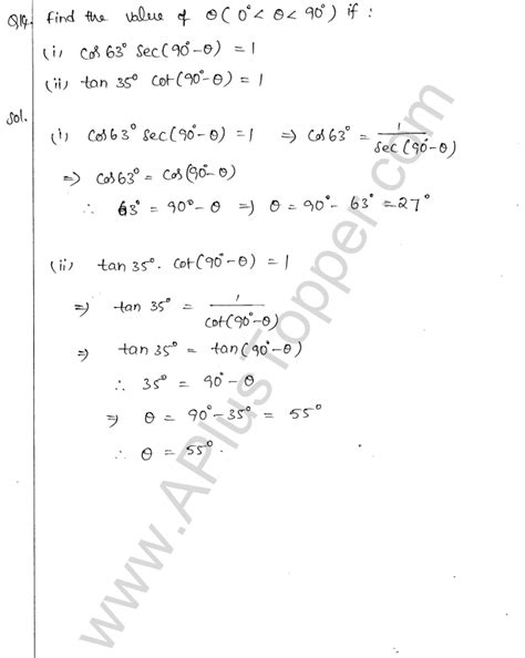 Ml Aggarwal Icse Solutions For Class 10 Maths Chapter 19 Trigonometric Identities Artofit