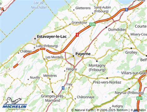 Carte Michelin Payerne Viamichelin
