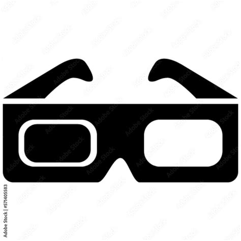 3d Glasses Vector Icon Symbol Logo Clipart Isolated Vector