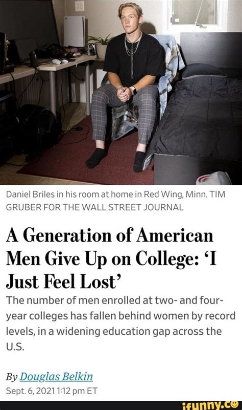 Daniel Briles In His Room At Home In Red Wing Minn Tim Gruber For The Wall Street Journal A