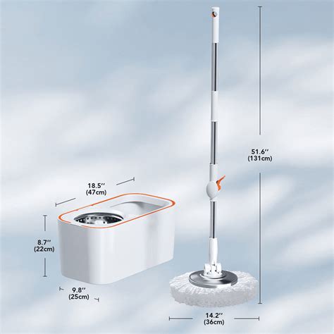 Spin Mop System Plus 6 Refill Head Spin Mop And Bucket With Wringer Set Mops For Floor Cleaning