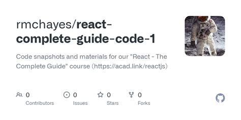 GitHub Rmchayes React Complete Guide Code Code Snapshots And Materials For Our React The