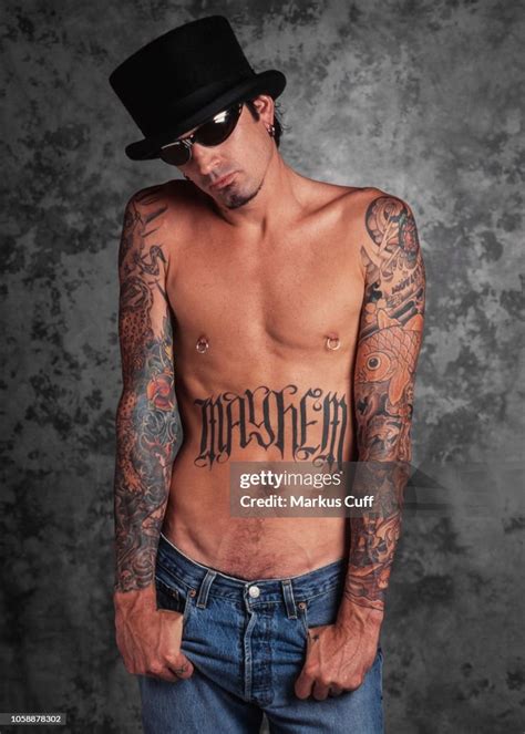 Los Angeles April 25 Motley Crue Drummer Tommy Lee Poses During A