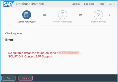 Swpm No Suitable Database Found On Server Solution Contact Sap Support
