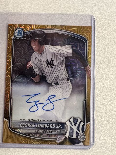 George Lombard Jr 2025 Bowman Mega Box Bma Gl Chrome Prospect Auto