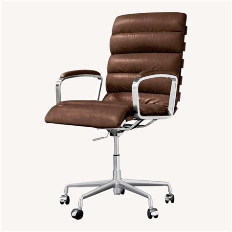 Restoration Hardware Oviedo Leather Desk Chair Aptdeco