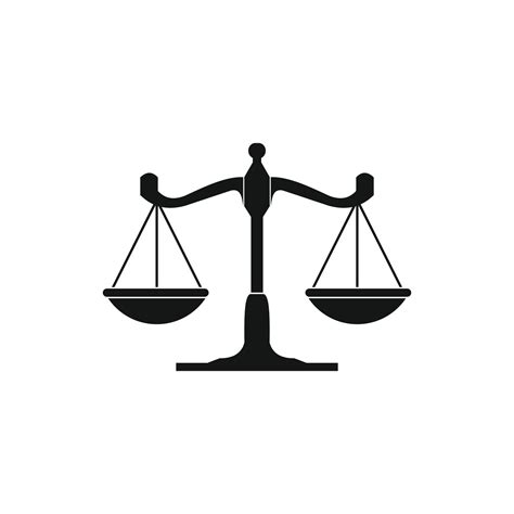 Scales Of Justice Icon Simple Style 14208185 Vector Art At Vecteezy