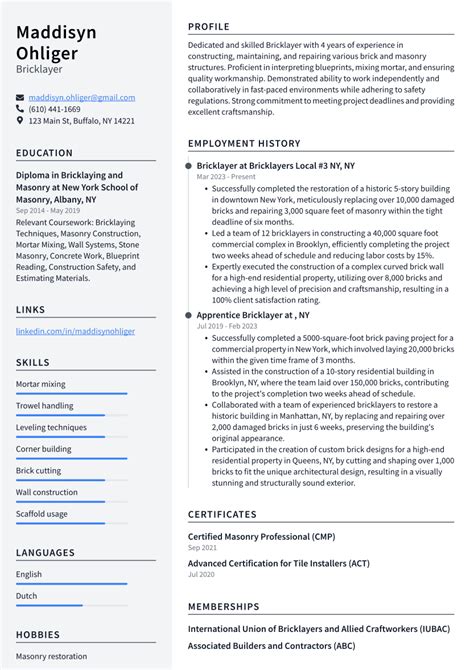 Bricklayer Cover Letter Samples And Templates Resumecat