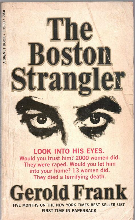 Boston Strangler By Gerald Frank Signet Pb 1966 1967 4th [hardcover] Gerold Frank By Gerold
