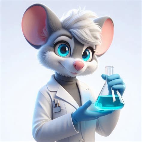 Researcher Mouse With Lab Coat Premium Ai Generated Image