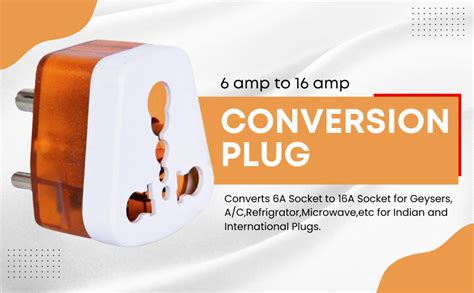 Kavana Silk 6 Amp To 16 Amp Converterconversion Plug 5 16a Converts