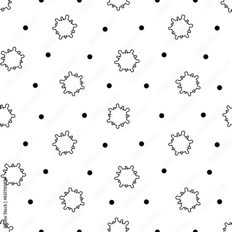 Bacteria Virus Germ Microbe And Pathogen Seamless Pattern Coloring