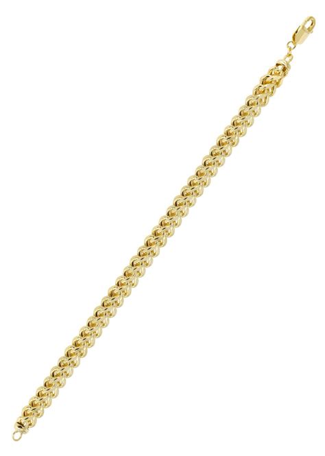 14k Gold Bracelet Semi Solid Franco