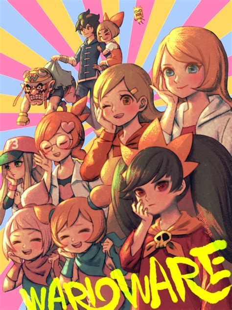 Ashley Wario Mona Penny Crygor Ana And More Warioware Drawn By Bellhenge Danbooru