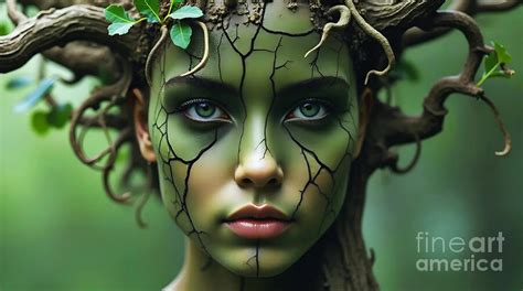 Forest Dryad Portrait Digital Art By Artalice Fine Art America