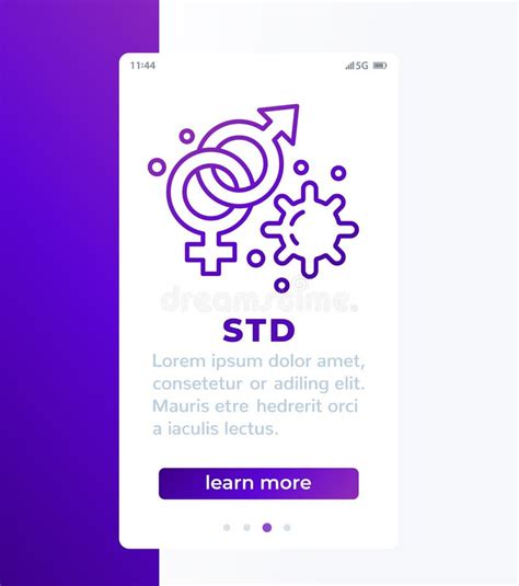 Sexual Transmitted Disease Icon On White Stock Vector Illustration Of