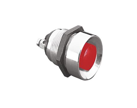 Brass Chrome Plated Push Button Switch Red Recessed Button S P Push To Make Slow Momentary