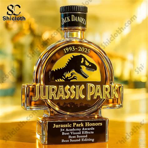 Newest Jurassic Park Honors 3x Academy Awards Whiskey Bottle