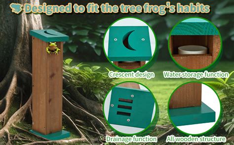 Tree Frog House Natural Wood Frog Habitat Kit For Garden Outdoor