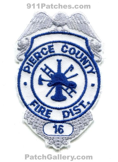 Pierce County Fire District 16 Patch Washington Wa Bp Blue V2