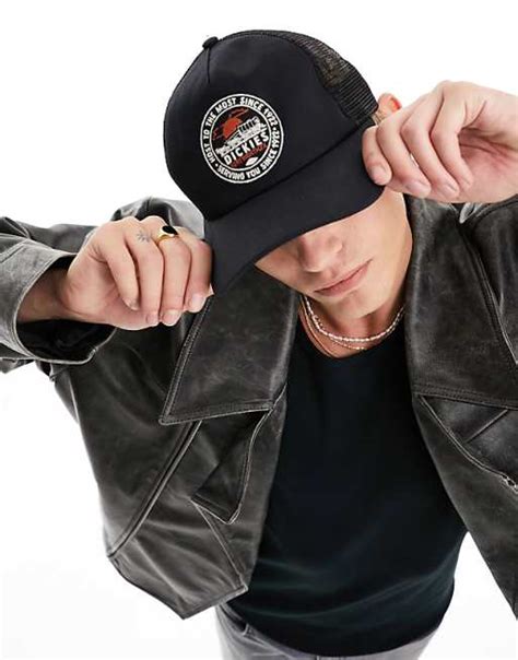 Dickies Greensburg Trucker Cap In Black Asos