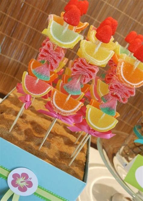 Pinchos De Gomitas‼️‼️‼️ Candy Kabobs Luau Birthday Luau Theme
