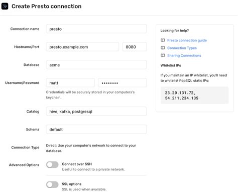Connecting To Presto