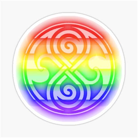 Rainbow Seal Of Rassilon Sticker For Sale By Mycam Studio Redbubble