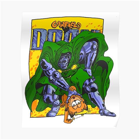 Garfield Mf Doom Fans Poster By Zeromanga Redbubble