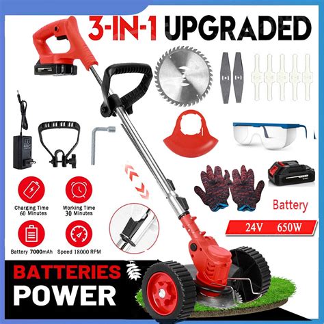 Electric Weed Eater Wacker Cordless Electric Grass Trimmer Grass String Trimmer Weed Lawn