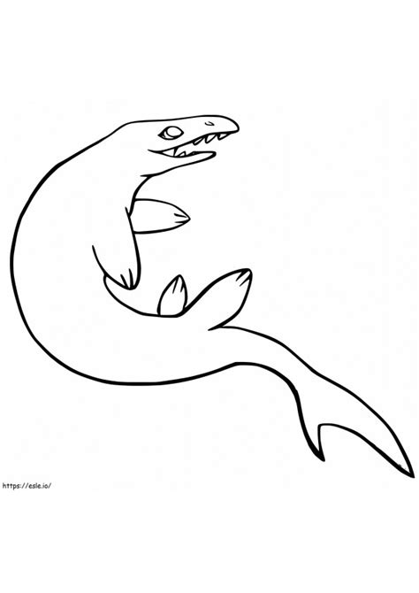 Cute Mosasaurus Coloring Page