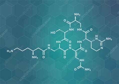 Capreomycin Antibiotic Drug Molecule Illustration Stock Image F028