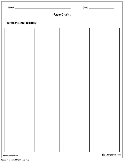 Paper Chains Template Storyboard By Worksheet Templates