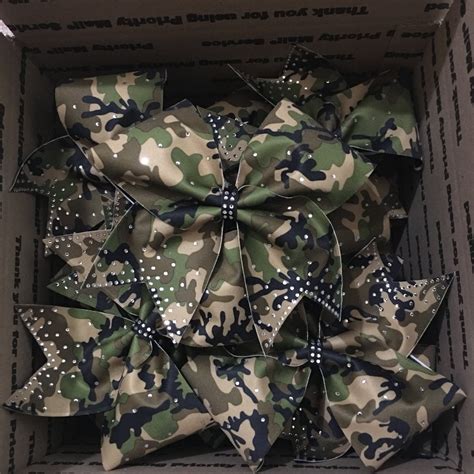 Camo Bling Cheer Bow