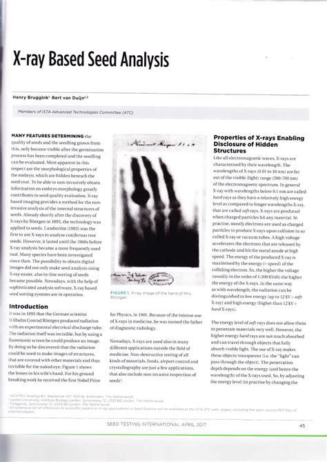 Pdf X Ray Based Seed Analysis